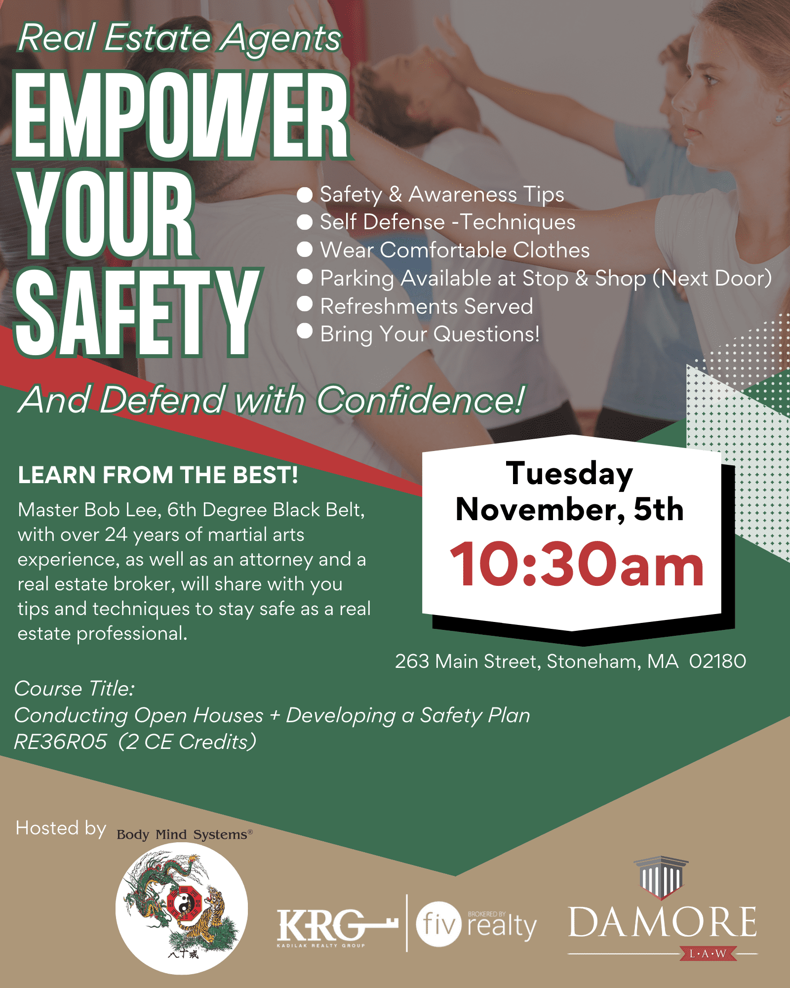 Realtor Continuing Education & Self-Defense Class - Body Mind Systems